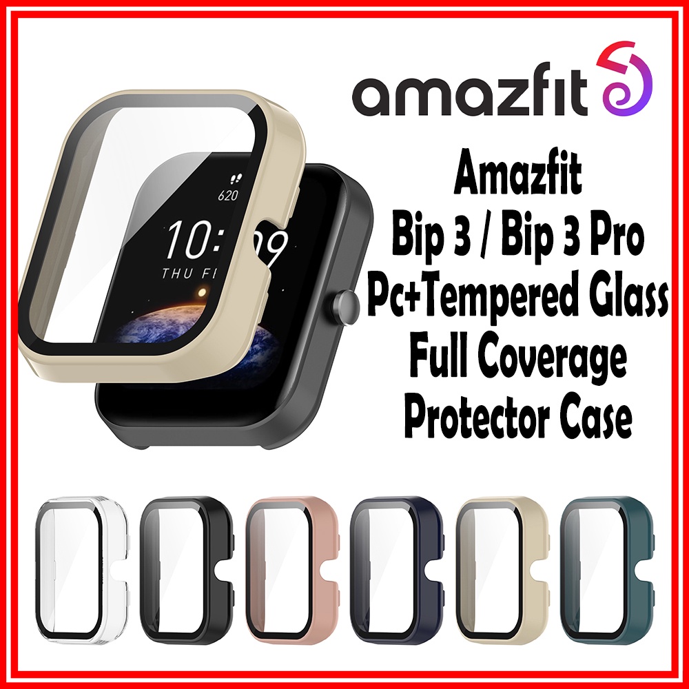 AMAZFIT Bip3 / Bip3 Pro Tempered Glass Case Amazfit Bip 3 / Amazfit Bip ...