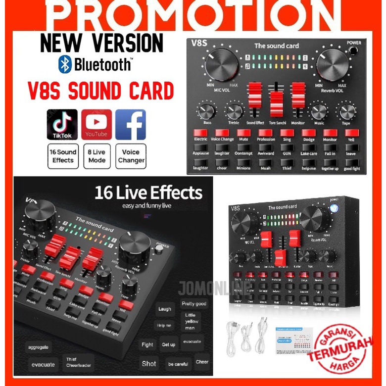 ~SHIP FROM KL~ V8S Bluetooth Sound Card Live Broadcast set V8 Sound ...