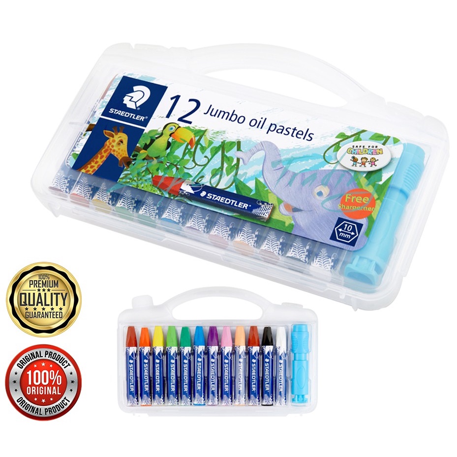 Staedtler Oil Pastels Jumbo 12 / 24 pieces Plastic Casing with Holder ...