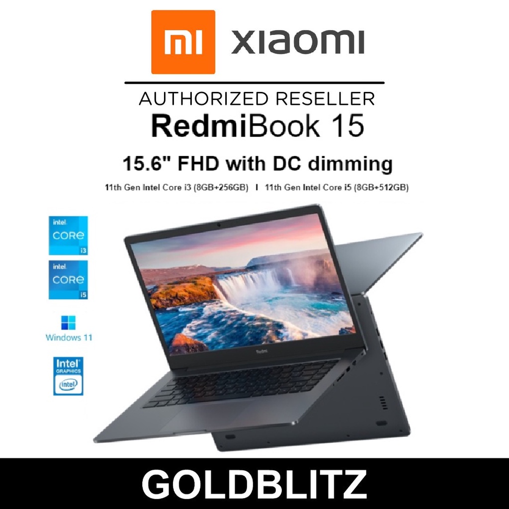 XIAOMI RedmiBook 15 (11th Gen i3/i5 - 256GB/512GB) Intel® UHD Graphics ...