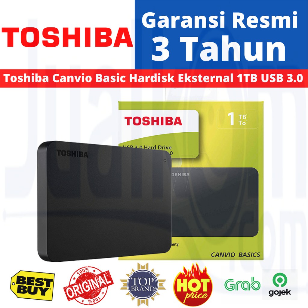 Toshiba Canvio Basic HDD 1TB External Hard Disk 2.5" USB 3.0 Official | Shopee Malaysia