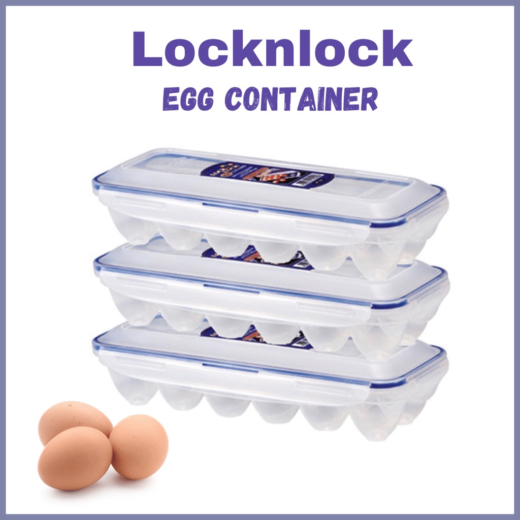 [Locknlock] Egg Container Egg Storage Box Set of 3p | Shopee Malaysia