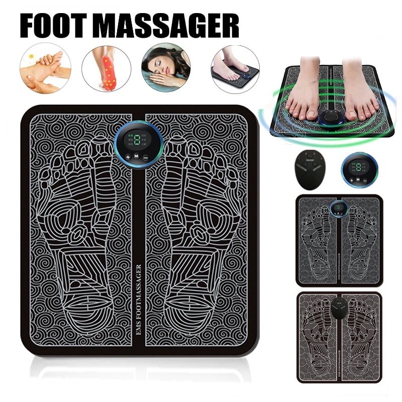 Ready Stock Usb Rechargeable Portable Ems Electric Foot Massage Pad 3491