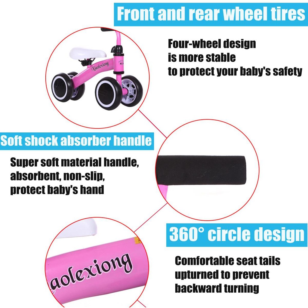 (READY STOCK) Jollybee 4 Wheels Baby Sport Balance Walker Glider Mini ...