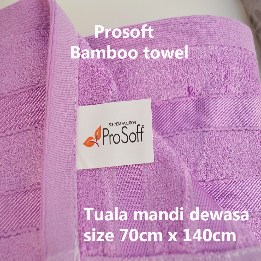 Tuala mandi dewasa paling lembut serap air terbaik Bamboo 100%cotton ...
