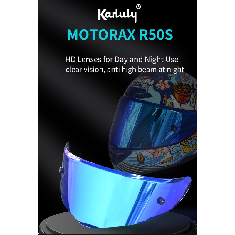 Tint MOTORAX R50S Motor Helmet visor Anti Uv Motorcycle Helmet Visor ...