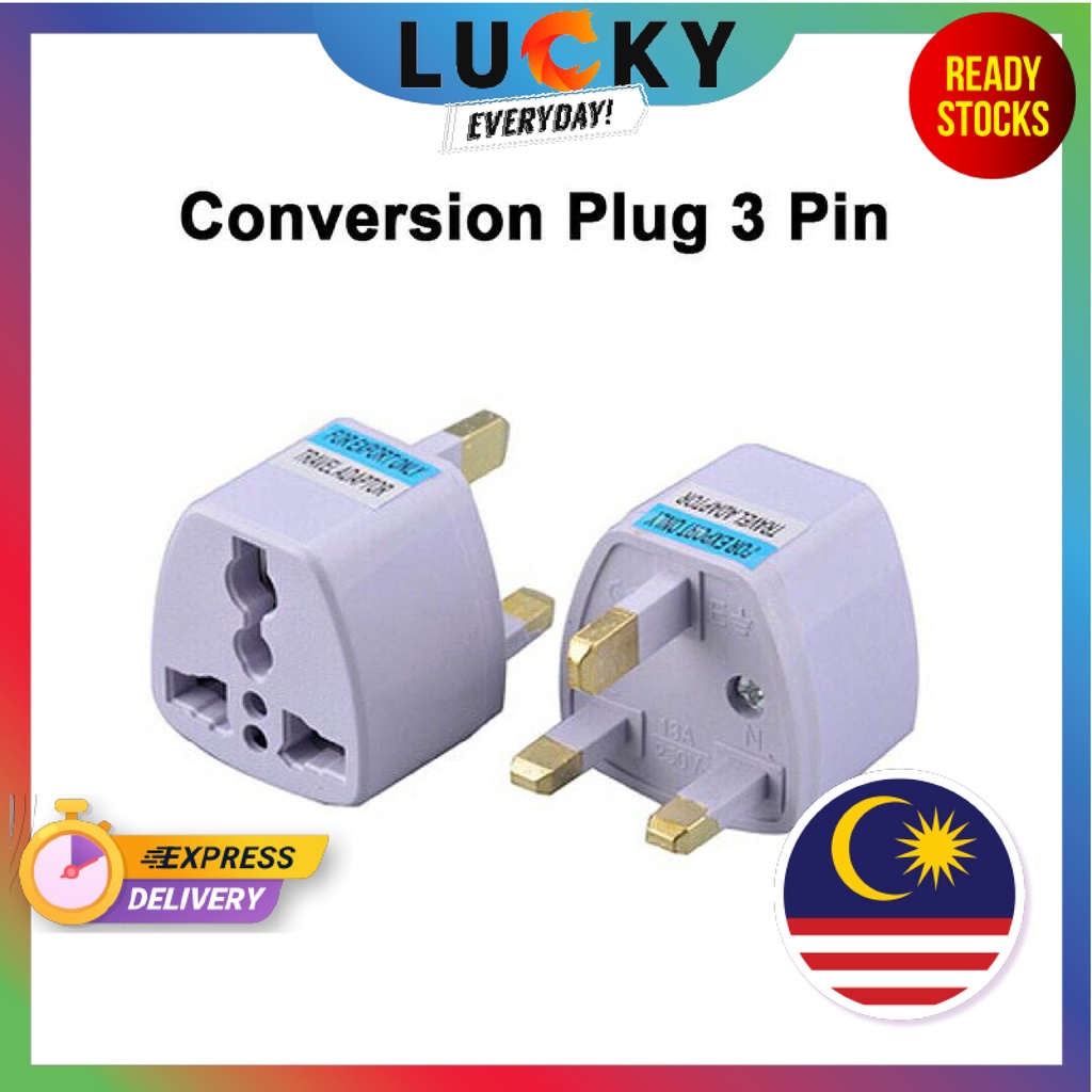 3 Pin Conversion Plug Universal Adapter British Socket Adapter Plug ...