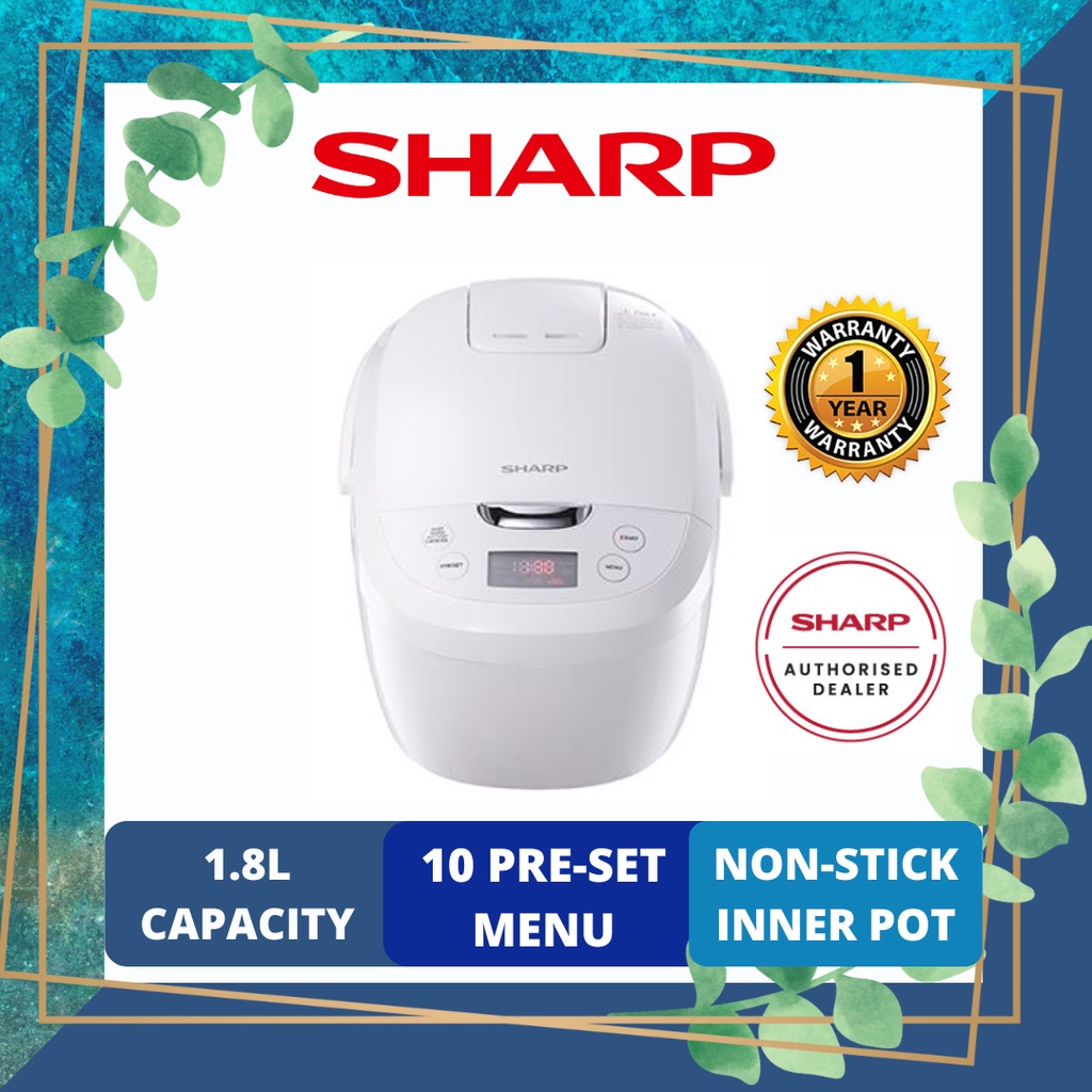 Sharp Digital Rice Cooker (1.8L) KSE185WH | Shopee Malaysia