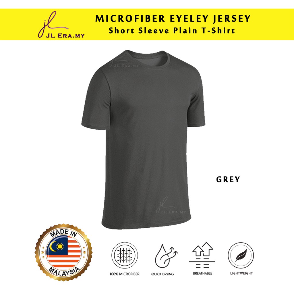 MICROFIBER EYELET JERSEY T-SHIRT | Round Neck | Short Sleeve | Shopee ...