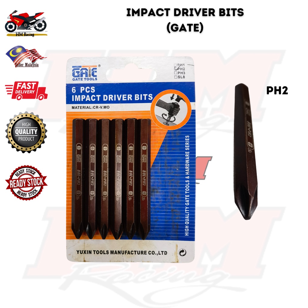 GATE IMPACT BIT / IMPACT DRIVE MAGNET / MATA SPANAR KATOK ( HALUS ...