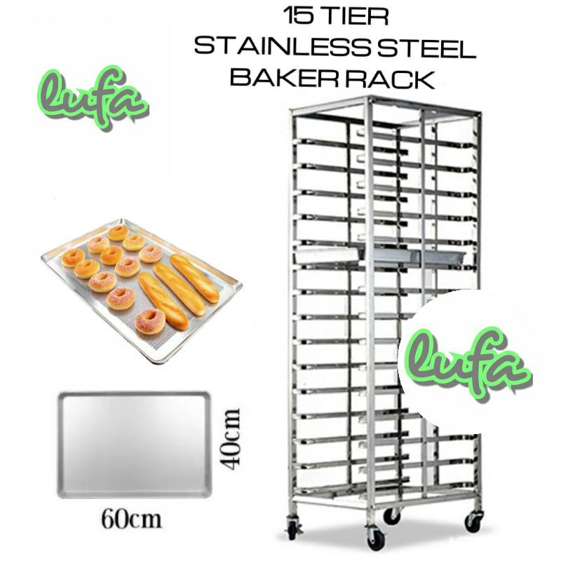 15 TIER STAINLESS STEEL COOLING RACK BAKER RACK CAKE RAKE FOR ...