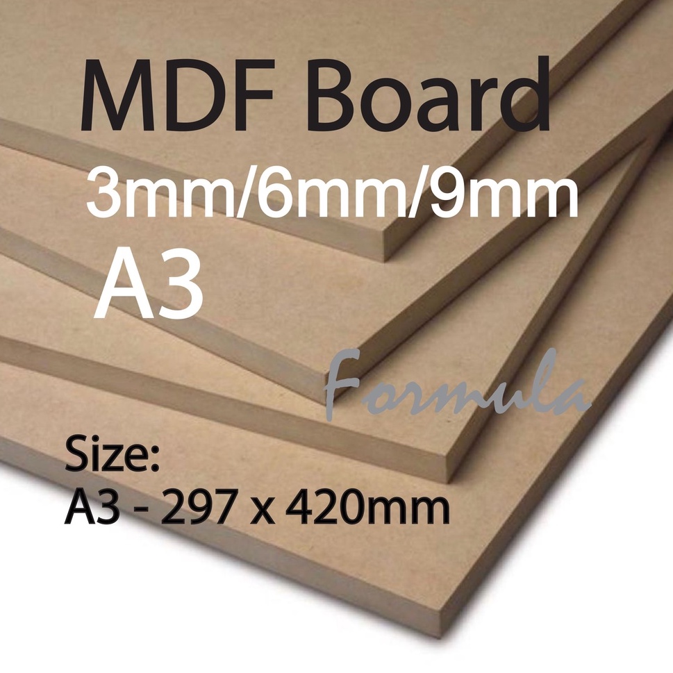 MDF Board/Medium Density Fibreboard 3mm/6mm/9mm - A3 size | Shopee Malaysia