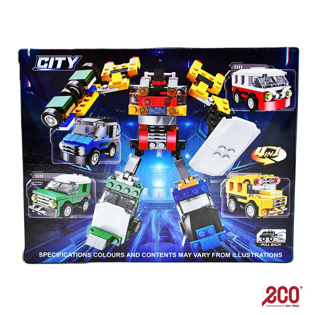 Joyit 2-In-1 Pull Back Building Block Vehicle Toys - AB-L005-T03 ...