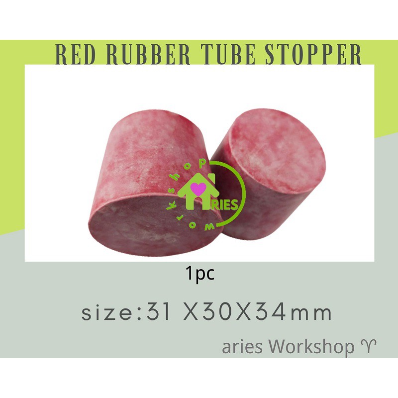 Red Rubber Tube Stopper hole insert 管塞 penyumbat lubang / round stopper ...