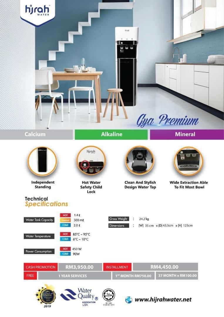 Penapis Air Halal Hijrah Water Gya Premium Water Filter /Dispenser ...