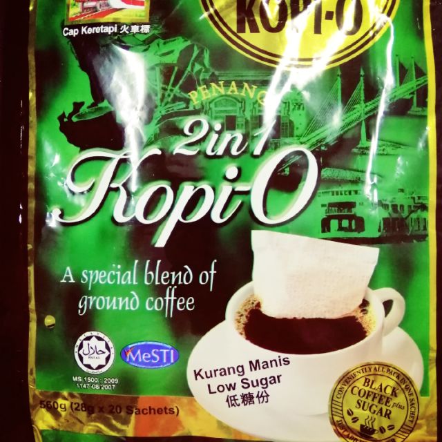 Train brand 2 in 1 kopi-O 560g (28g×20 sachets) , cap keratapi 2 in 1 kopi-O | Shopee Malaysia