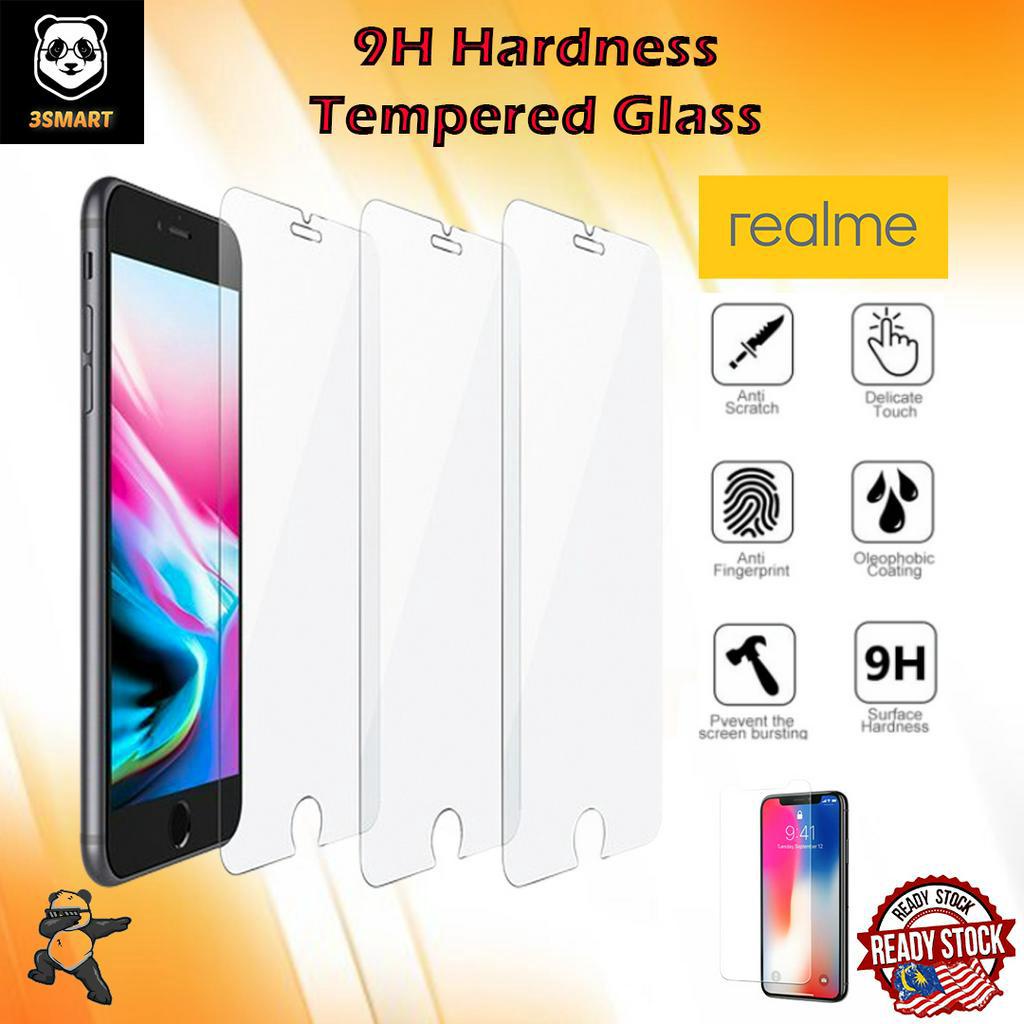 Realme C2 C11 C12 C15 C21 C21Y C25Y C35 C51 C53 C55 9H HD Clear Transparent Tempered Glass ...