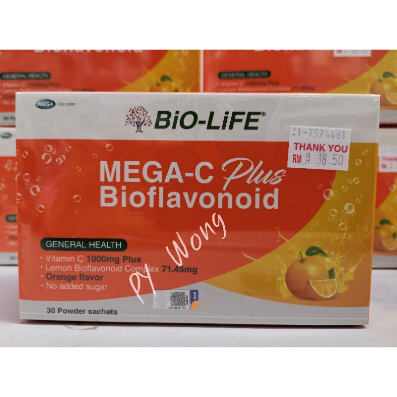 Bio-life Mega-C Plus bioflavonoid 30sachets | Shopee Malaysia