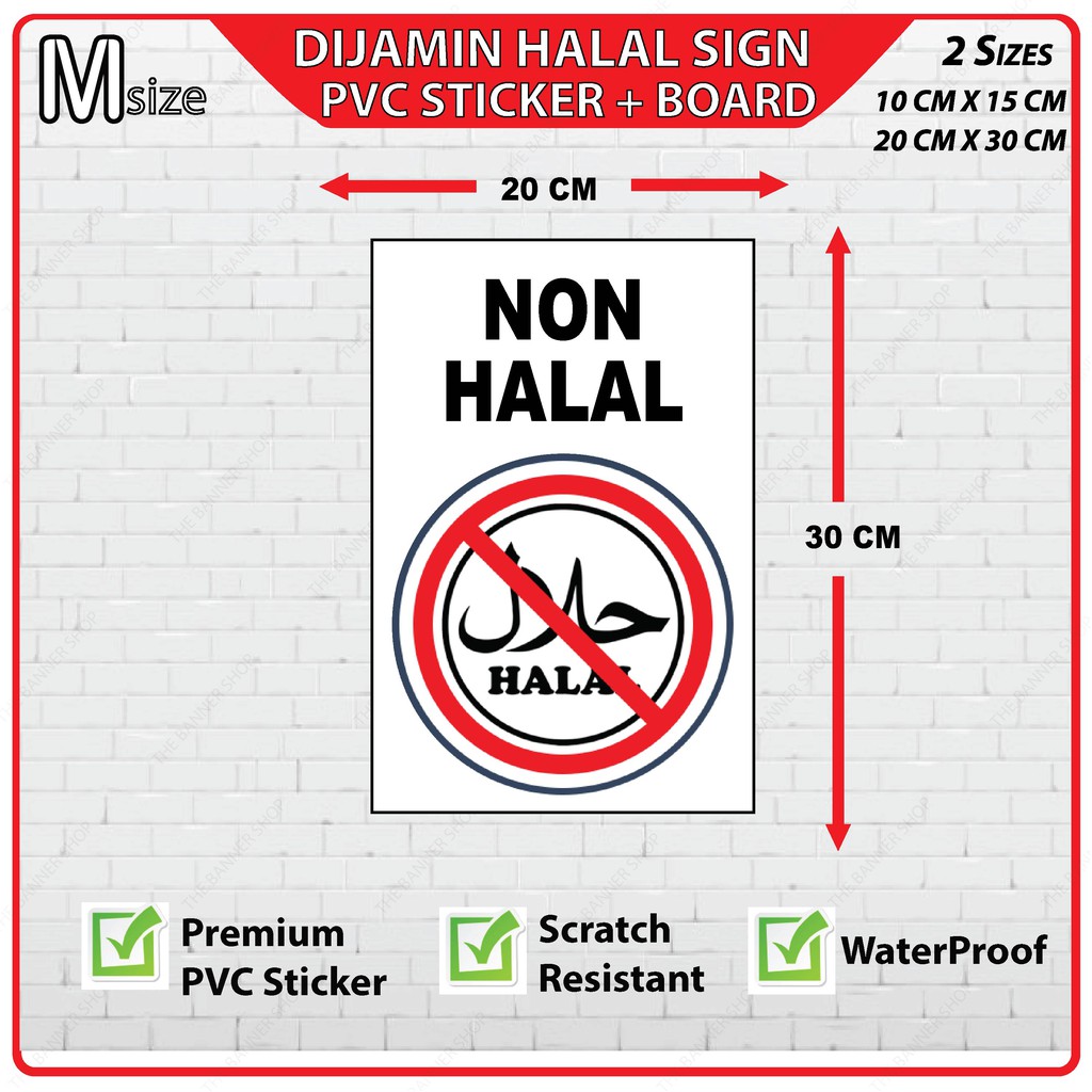 Non Halal PVC Sticker/ Sticker + Board | Shopee Malaysia