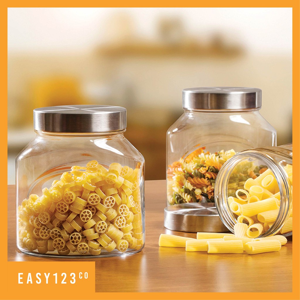 *clearance* EASY123CO Glass Jar + Screw Lid Pasabahce Elips Tea Pasta ...