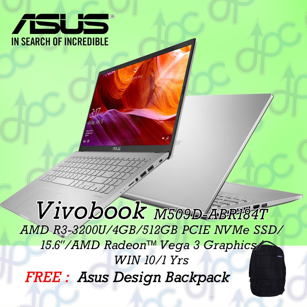 Asus Vivobook M509D-ABR183T | M509D-ABR184T NOTEBOOK ( AMD R3-3200U ...