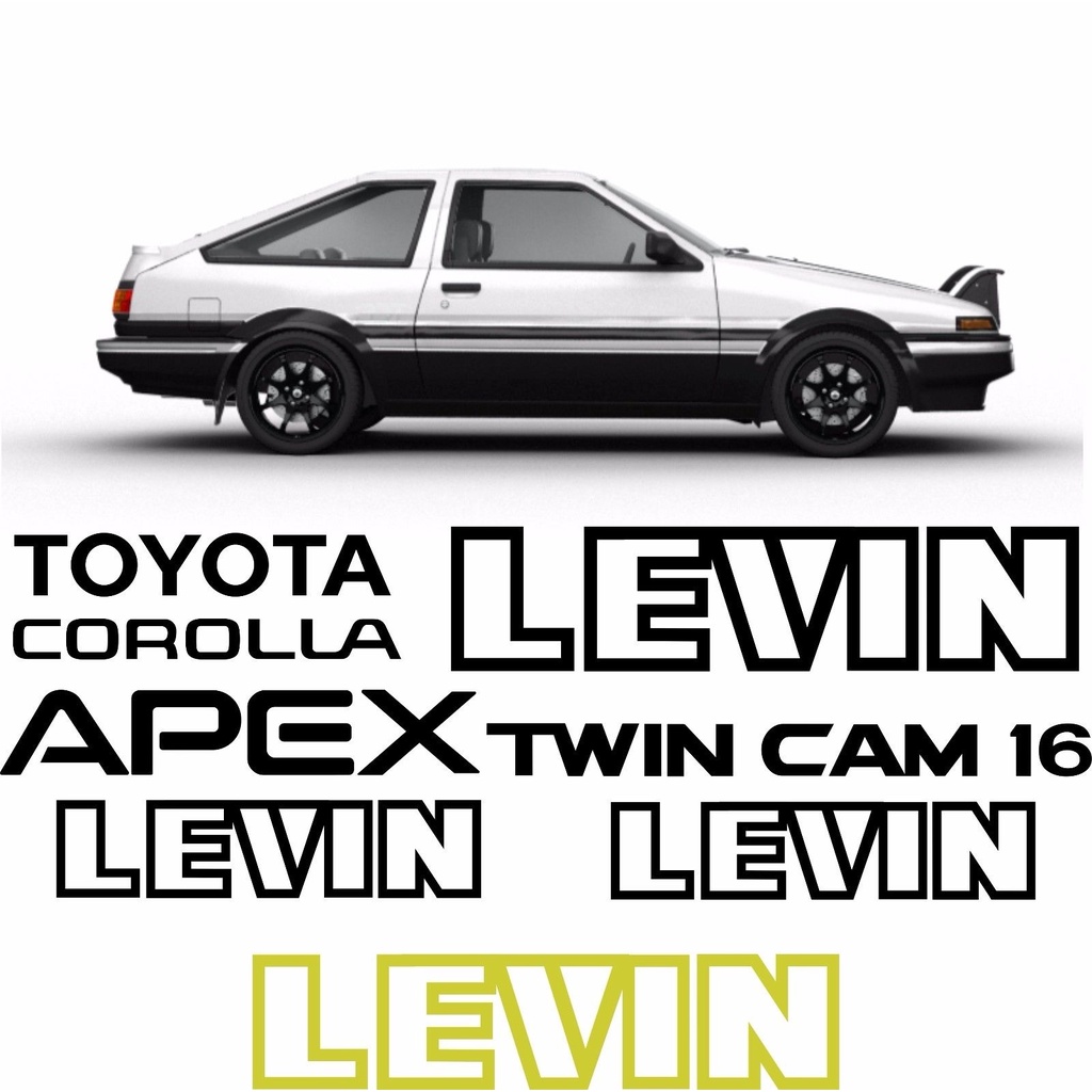 1Set Toyota Corolla Levin Apex Twin Cam 16 AE86 grille stickers Decals ...