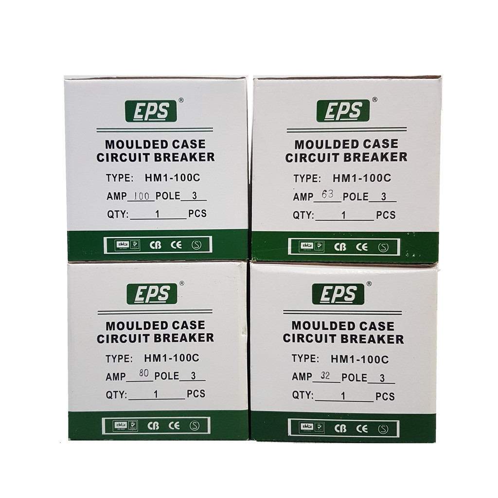 EPS Three Phase Moulded Case Circuit Breaker(MCCB HM1-100C(32A 3Pole ...