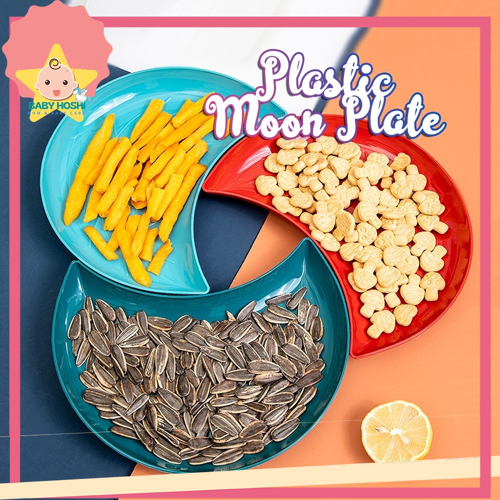 BH- Moon Shape Plastic Design Dinner Plate Creative Design Tableware ...