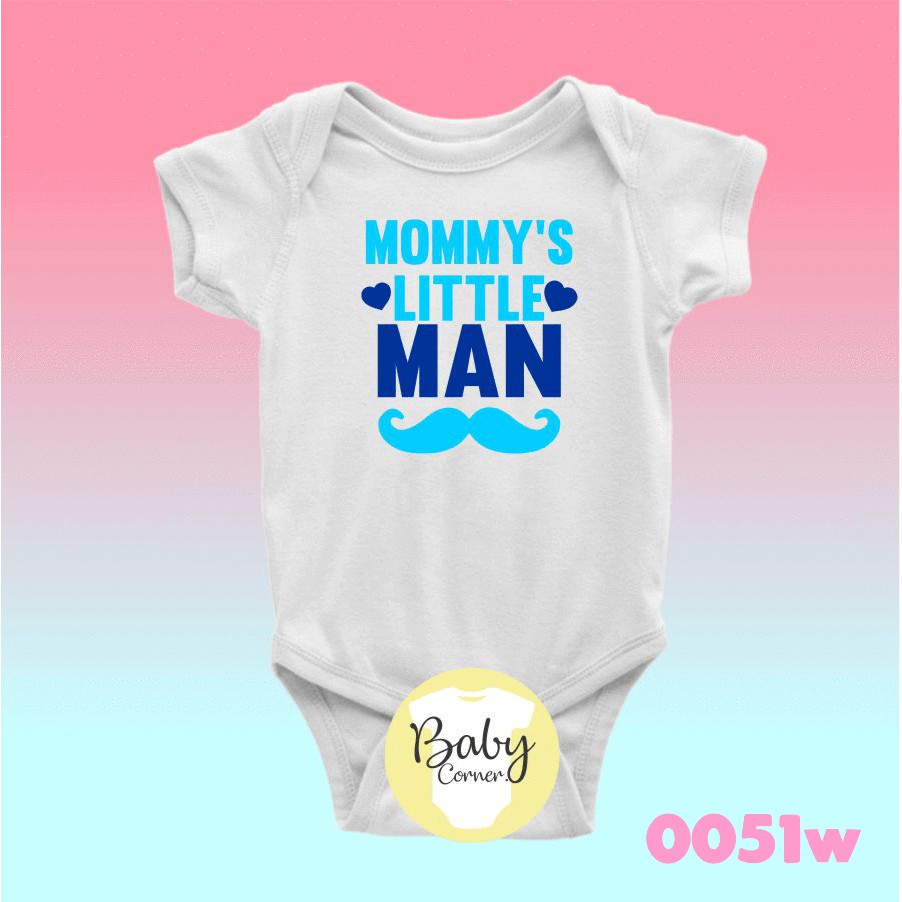 Mommy's little man onesie ( statement onesie / baby onesie ) | Shopee Malaysia