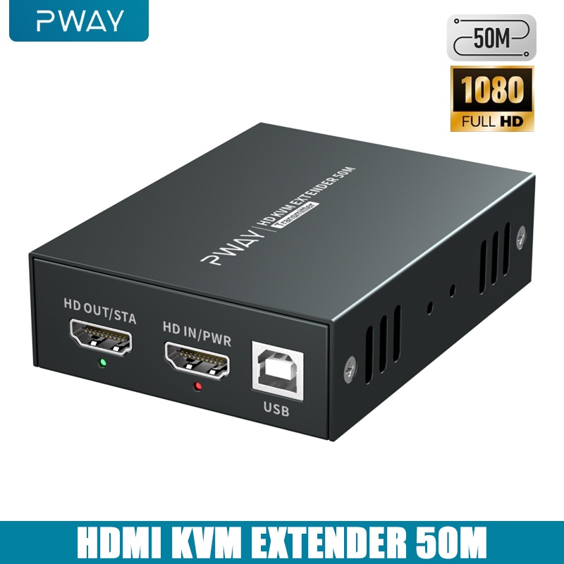 Pway 50m HDMI KVM Extender Support up to 1080p60hz Video No Lag ...