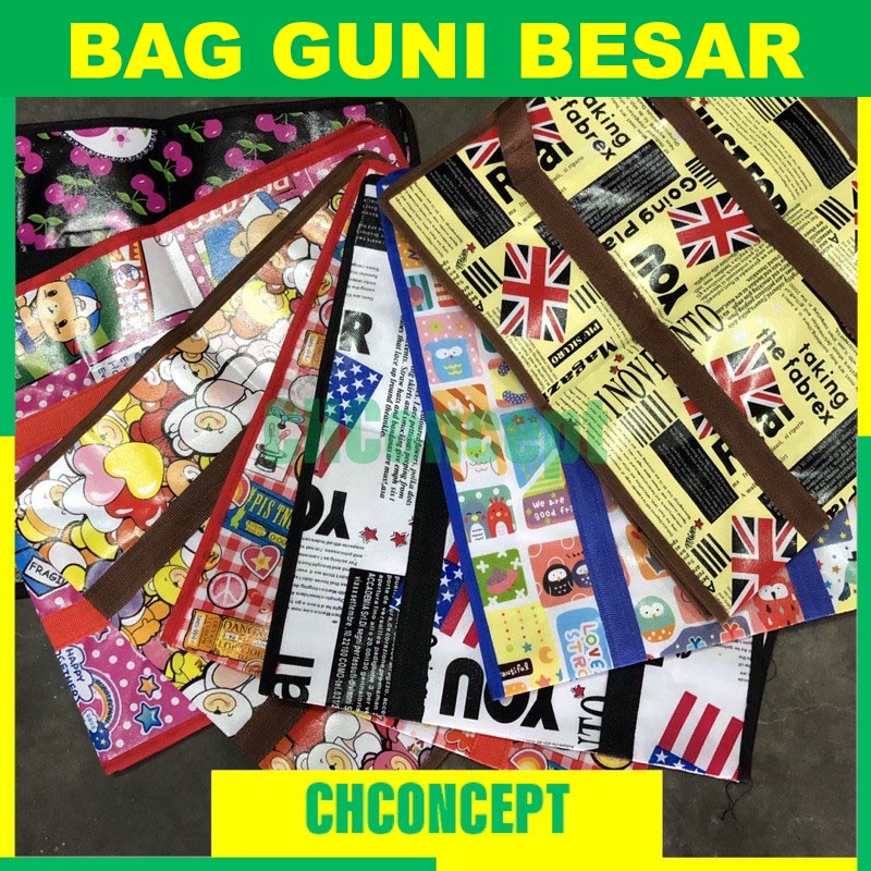 JSM Beg Guni Besar Tebal Beg Kampung Murah Beg Laundry Eco Beg Berzip ...