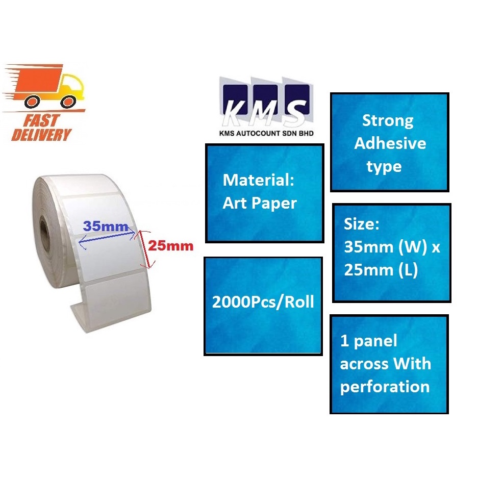Barcode Label 35mm X 25mm (2000pcs) - barcode label sticker | Shopee ...