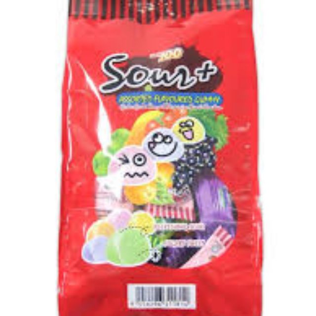 Lot 100 Sour+ Assorted Flavoured Gummy 600g | Shopee Malaysia