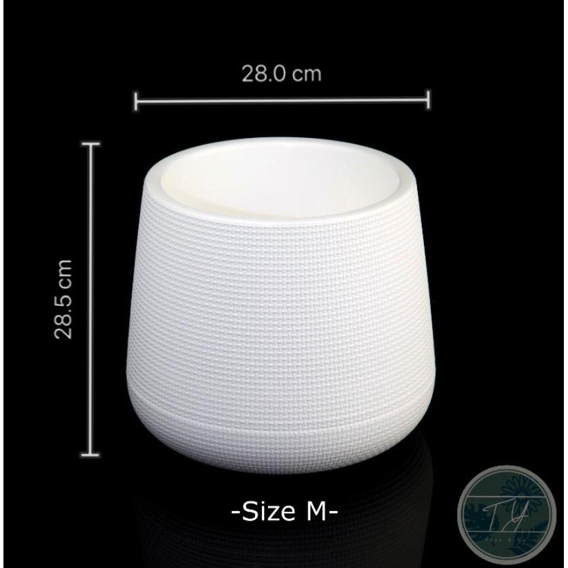 🌿PREMIUM QUALITY🌿 Pasu Putih Plastik / Aesthetic Plastic Flower Plant ...