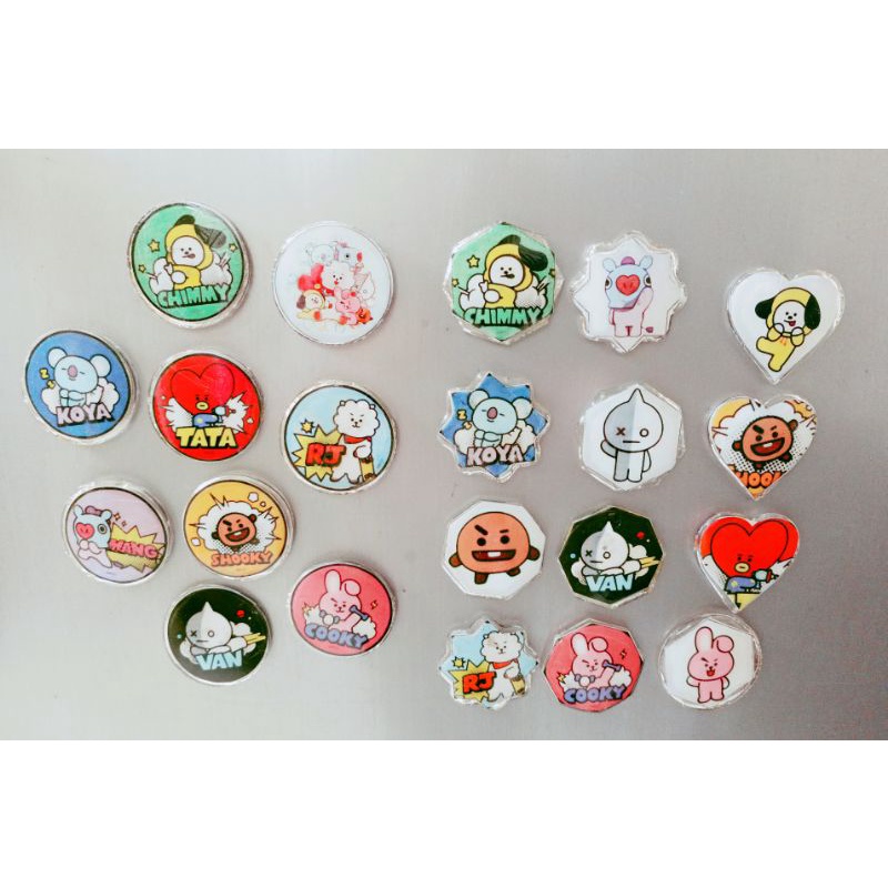 Ready Pin BT21 set And mini Magnet BT21 set | Shopee Malaysia