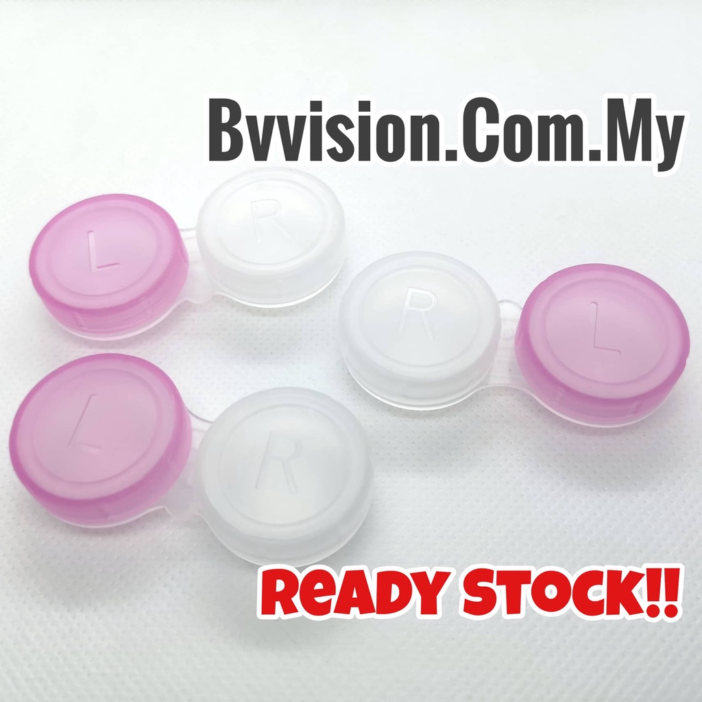 Contact lenses case Basic Style With Left And Right Engraving | Shopee ...