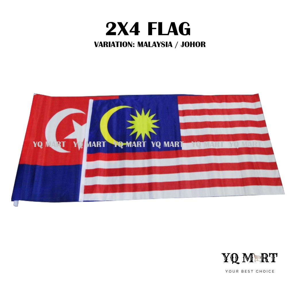 2X4 Malaysia Flag/ Johor Flag/ Bendera Malaysia/ Bendera Johor | Shopee Malaysia