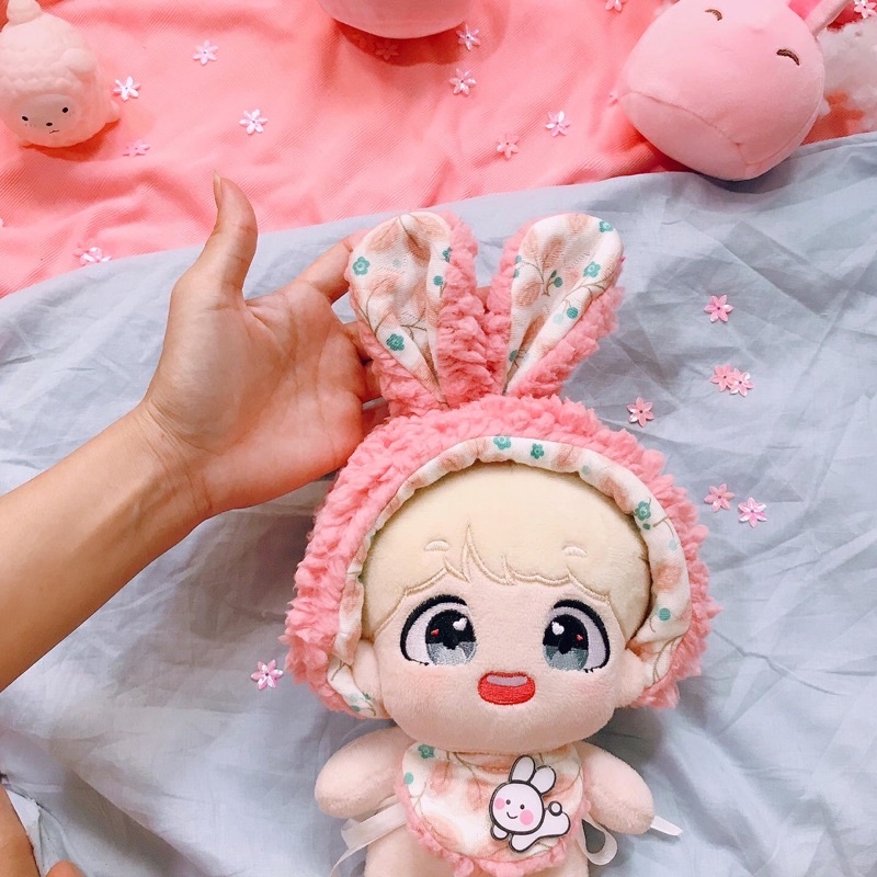 Bunny ears and collar Set for Labubu 17cm/ Doll 10-15-20-40cm | Shopee ...