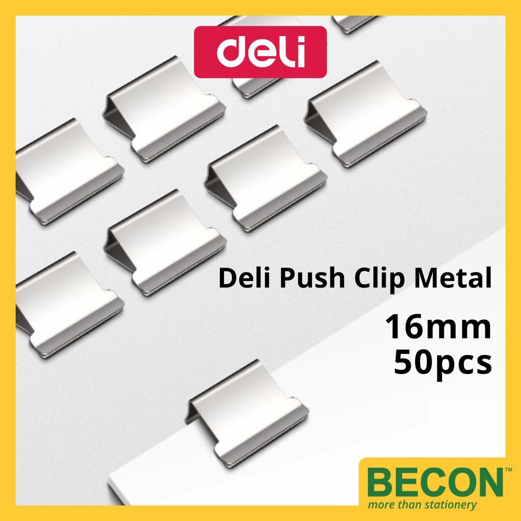 Deli Push Clip Metal Refill Clips 8592 16mm 50pcs | Shopee Malaysia