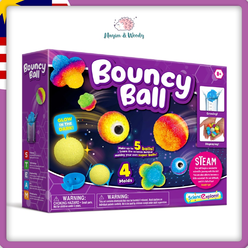 STEAM Toys DIY Bouncy Ball Making Super Ball Grow In Dark Ball Present ...