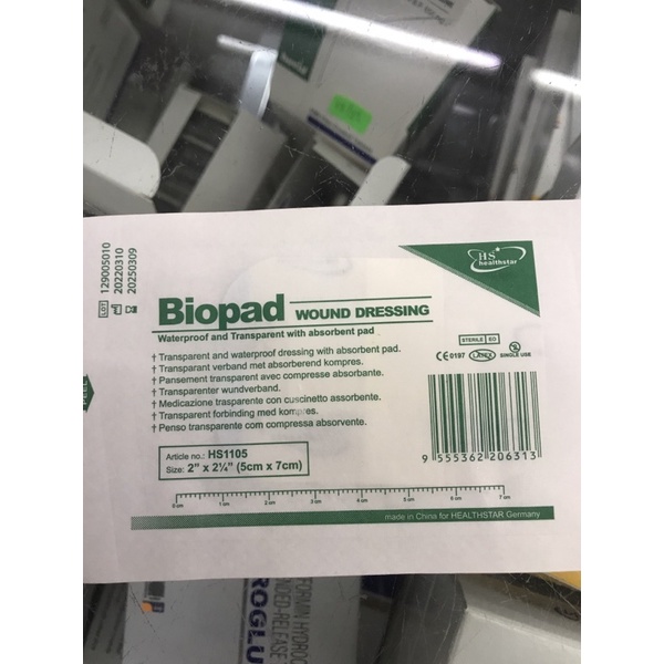 BIOPAD WOUND DRESSING WATERPROOF 9CM X 15CM OR 5CM X 7CM OR 9CM X 20CM ...