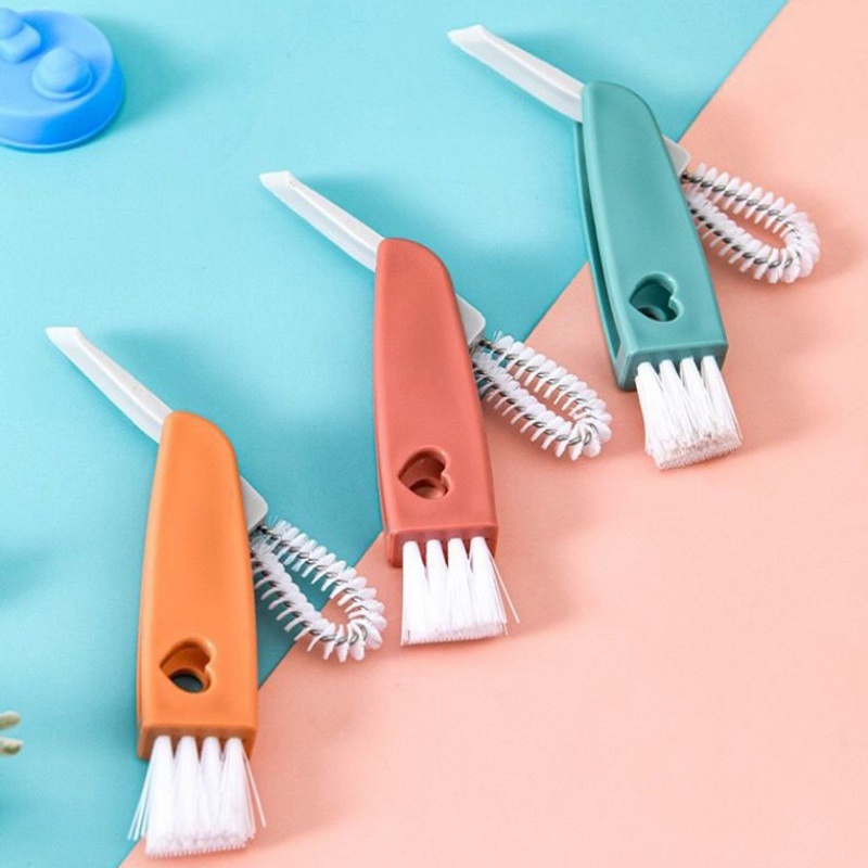 3-in-1 Portable Vacuum Cup Cap Brushes / Multi-function Bottle Cap ...