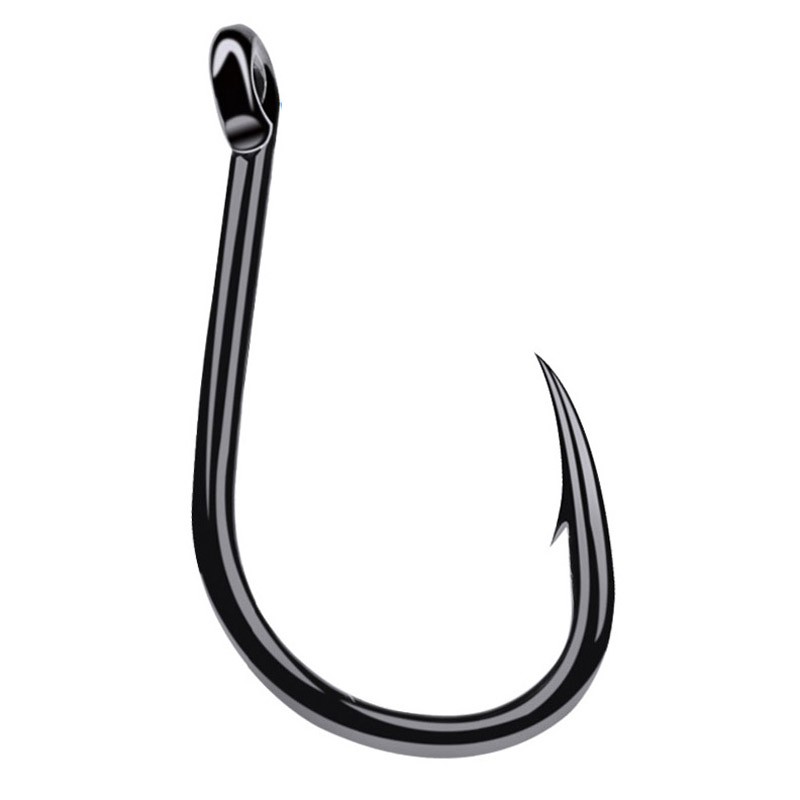 200Pcs High Carbon Steel Fishing Hook Mustad Offset Fishing Hooks Sea ...