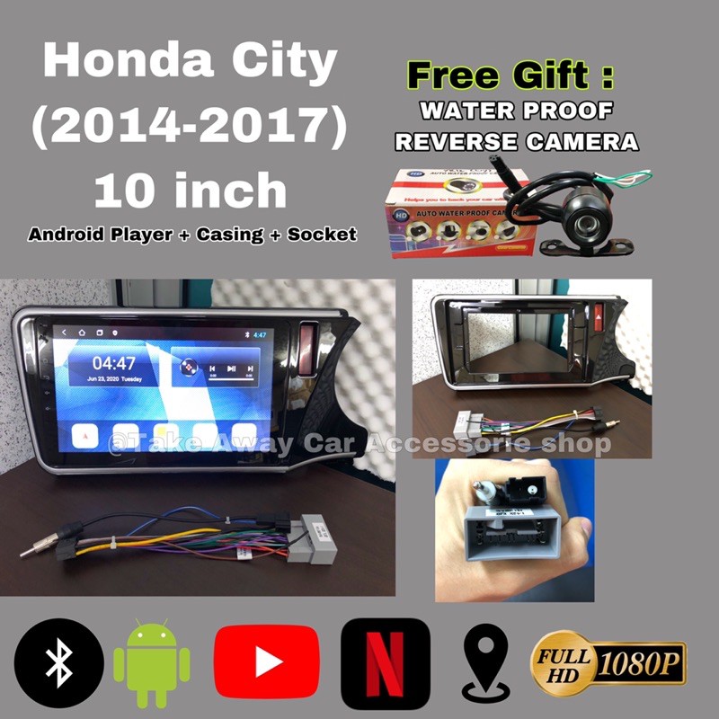 Android Player with Player Casing 10 inch 1080P full HD screen Honda ...