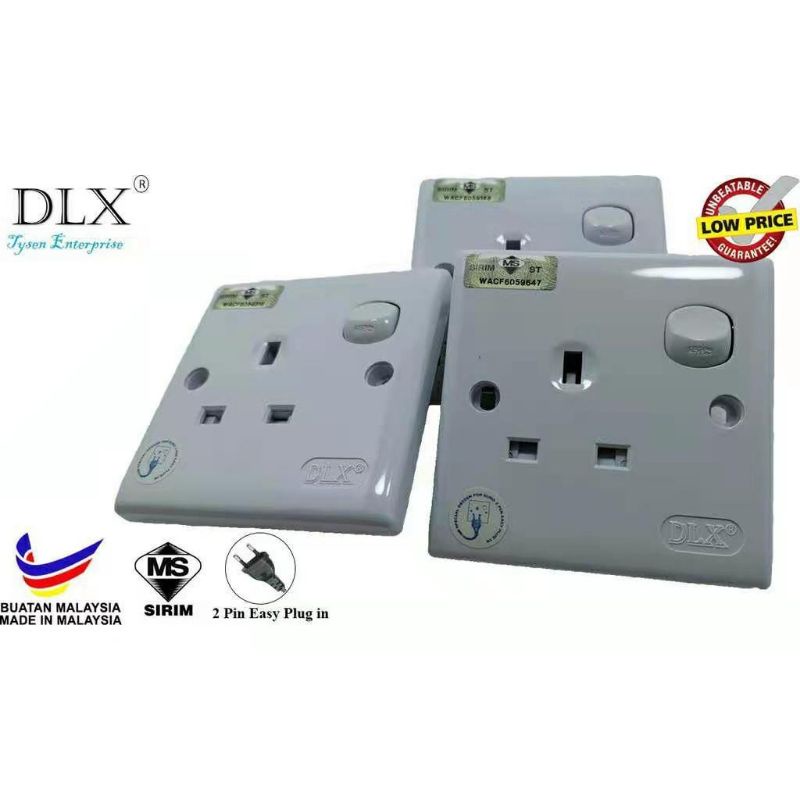 DLX 13A One Gang Switch Socket ELectrical Brand DLX | Shopee Malaysia