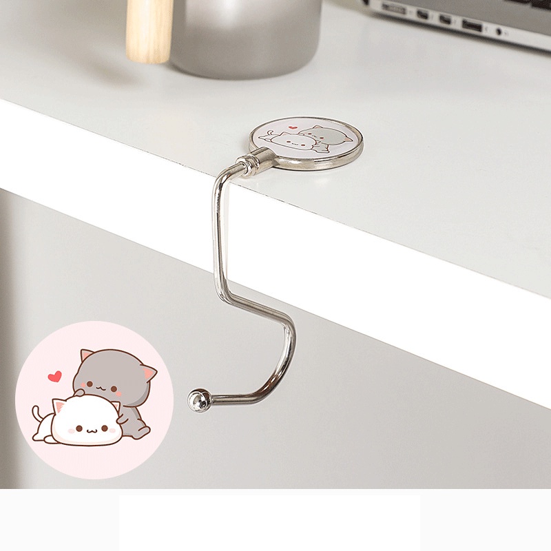 Desktop Bag Hook Hanger Hang Clips Non-Slip Hook Holder Under Desk ...