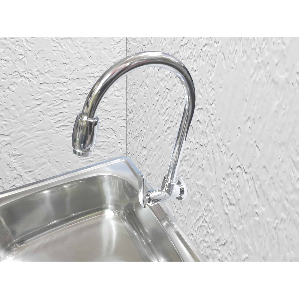 ISANO Brand 1400SS Wall Mounted Kitchen Faucet/ Wall Sink Tap/ Swan ...