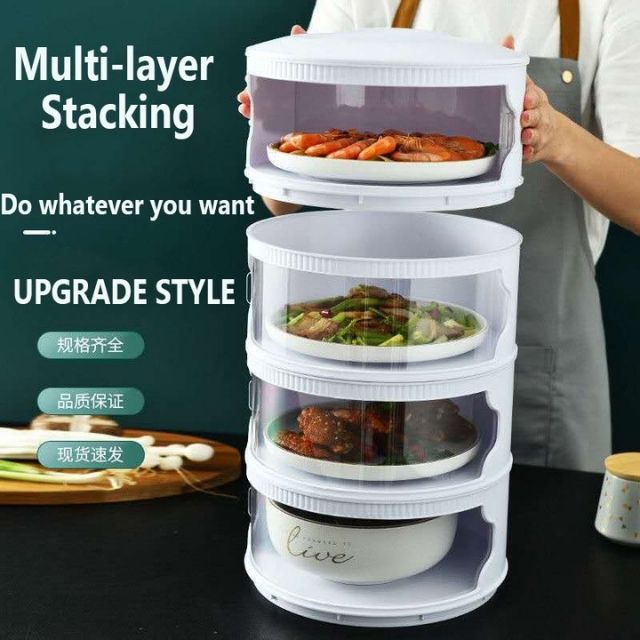 Kitchen Accessories Food Storage 5-Layers Stackable Shelf Insulation ...