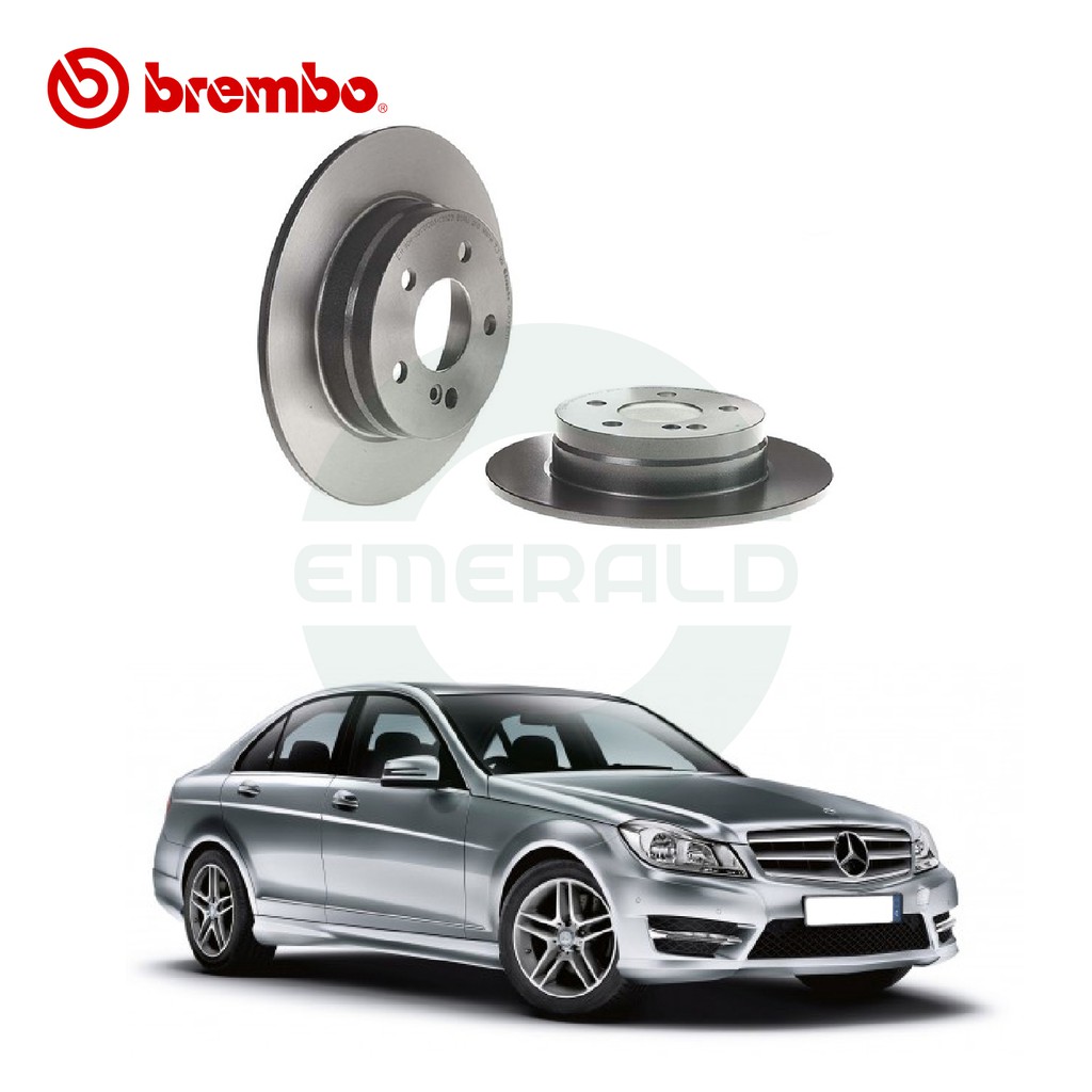 BREMBO Rear Discs (2pcs) - Compatible with Mercedes C-CLASS W204 C180 ...