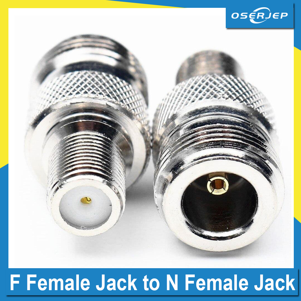 2PCS F Female Jack to N Female Jack RF Coaxial Adapter Connector ...